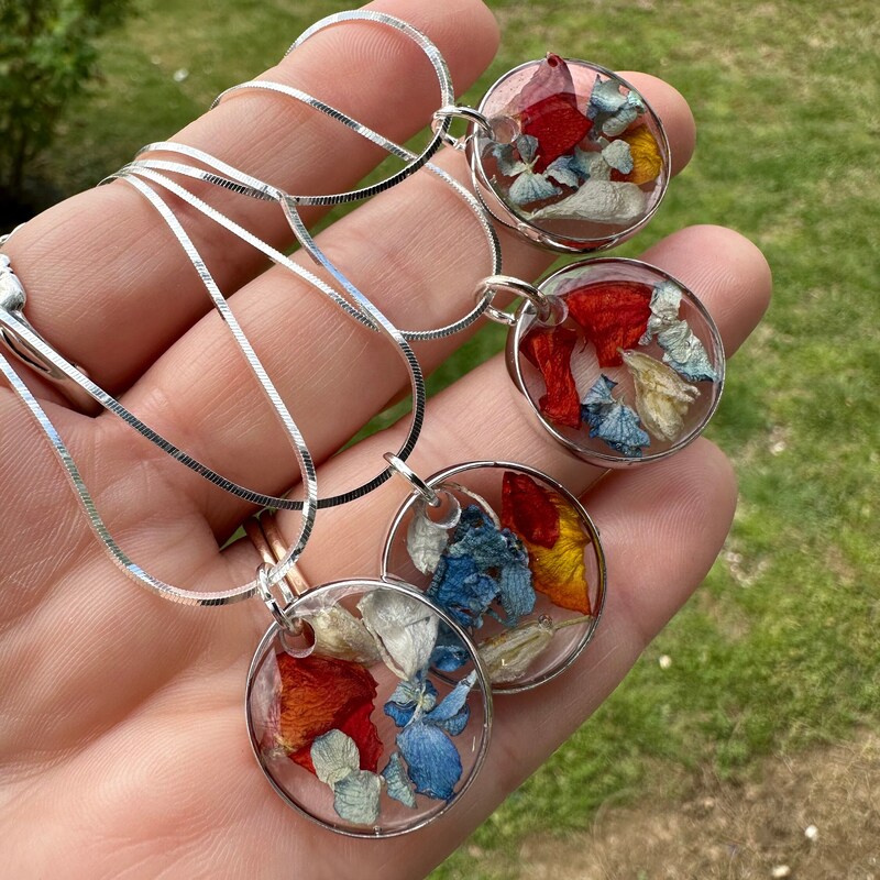 Memorial Flower Jewelry - Etsy