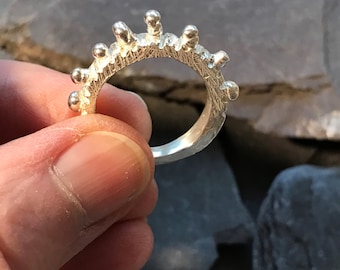 Silver cast ring | Etsy