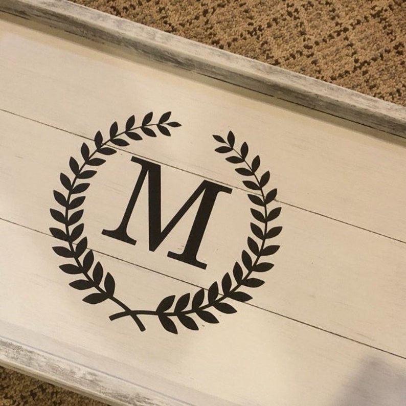 Wheat Wreath Monogram Vinyl Decal Laurel Border Small Initial | Etsy Wheat Wreath Monogram Vinyl Decal Laurel Border Small Initial | Etsy