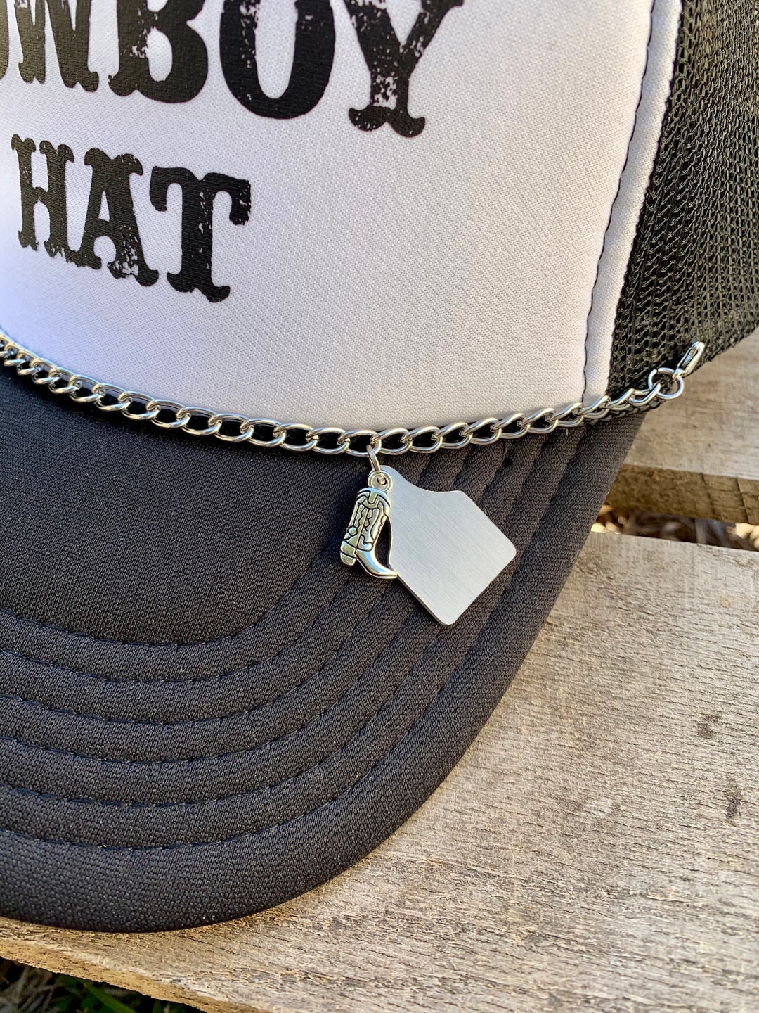 Western Trucker Hat Chain: Stylish Cap Charm Holder Band for Country ...