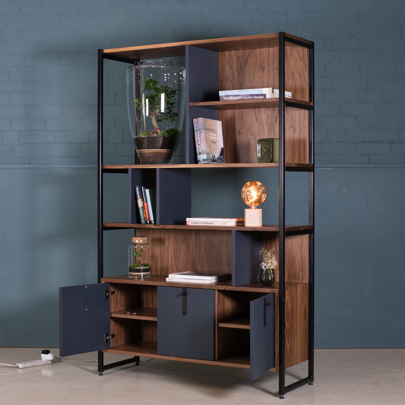 Solid Walnut Bookcase Walnut Shelving Unit Walnut Storage - Etsy UK