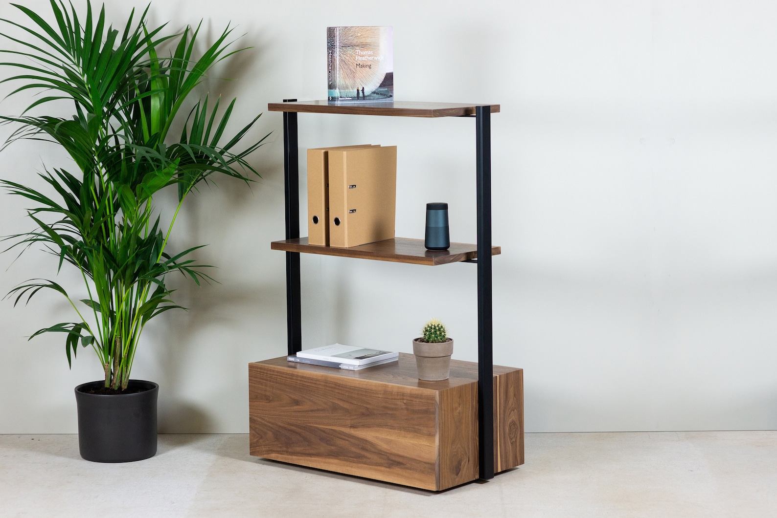 Walnut Bookcase Shelving Unit Storage - Etsy