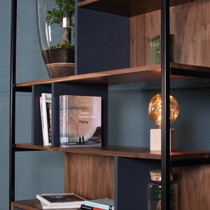 Solid Walnut Bookcase, Walnut Shelving Unit, Walnut Storage, Hague - Etsy