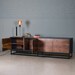Handleless Walnut Media Unit Walnut TV Stand Walnut Sideboard Walnut ...