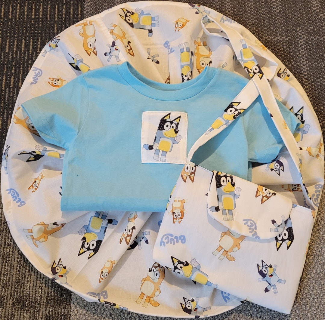 BLUEY Twirl Skirt Set With Matching Purse Size 4/5 - Etsy