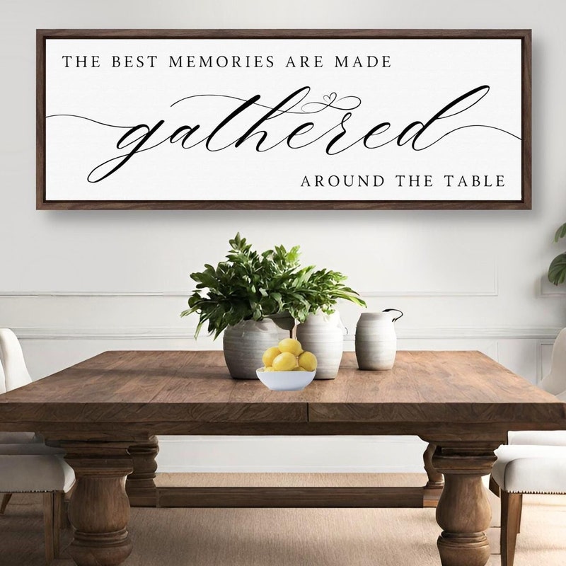 Gathered Around the Table Sign - Etsy