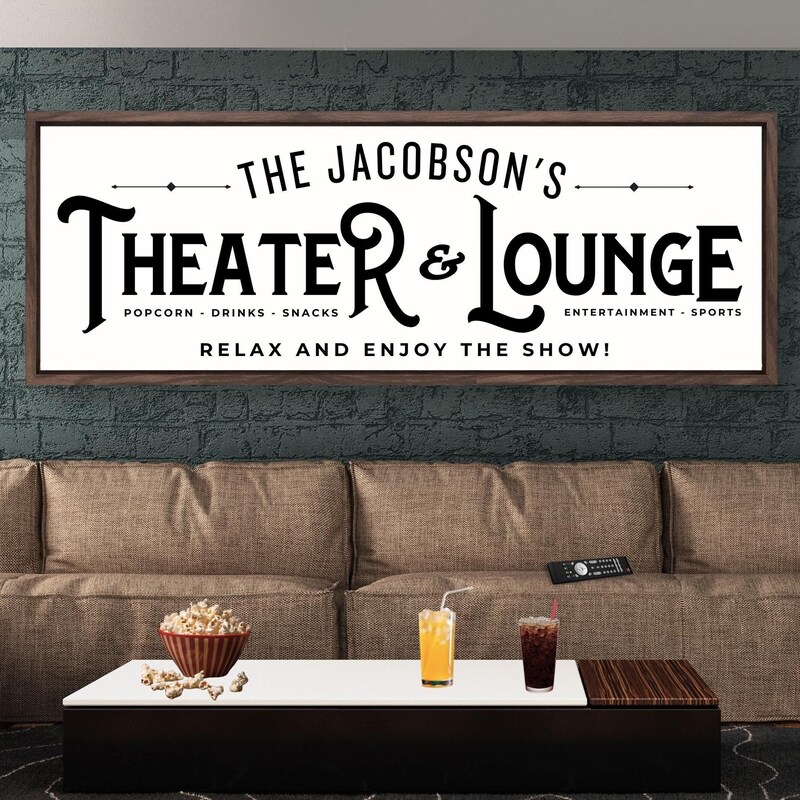 Theater Room Sign - Etsy