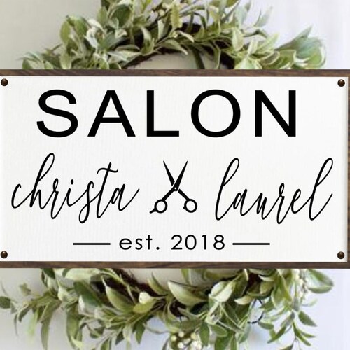 Salon Sign Custom Beauty Salon Sign Personalized Hair Salon | Etsy