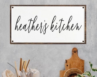 Kitchen Sign Kitchen Wall Decor Personalized Name Gift for - Etsy