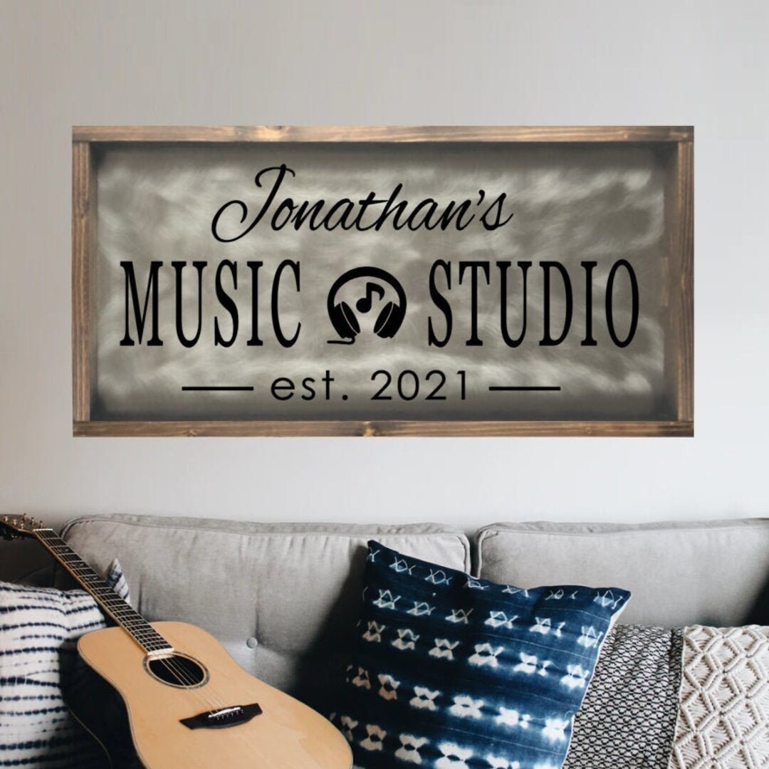 Music Room Sign Personalized Music Studio Sign Music Lover - Etsy