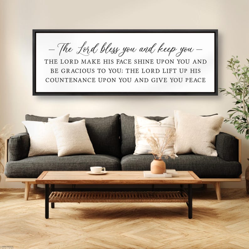 The Lord Bless You and Keep You Wall Art, Bible Verse Blessing Print - Etsy