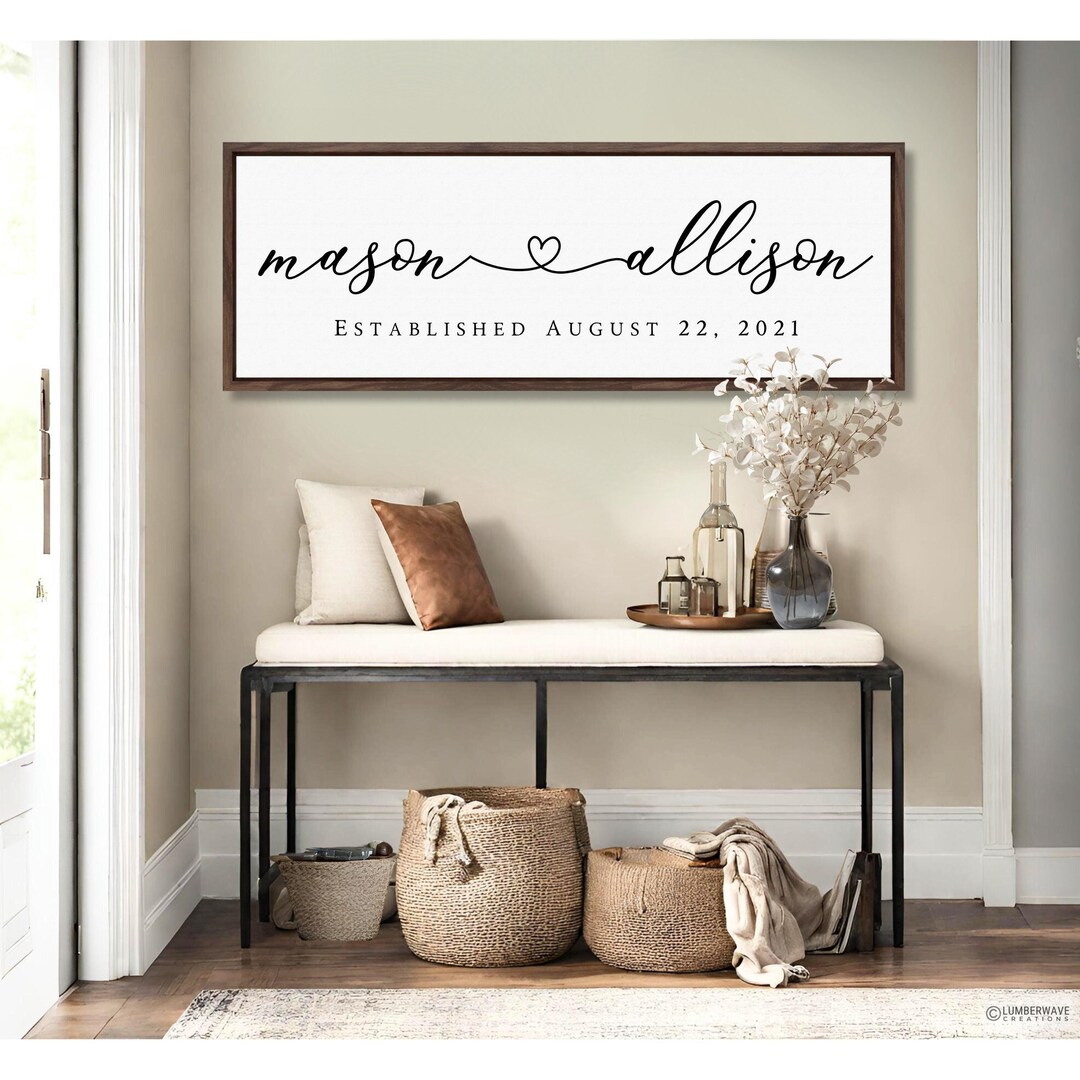 Personalized Wedding Sign Custom Wedding Date Established Sign Husband ...