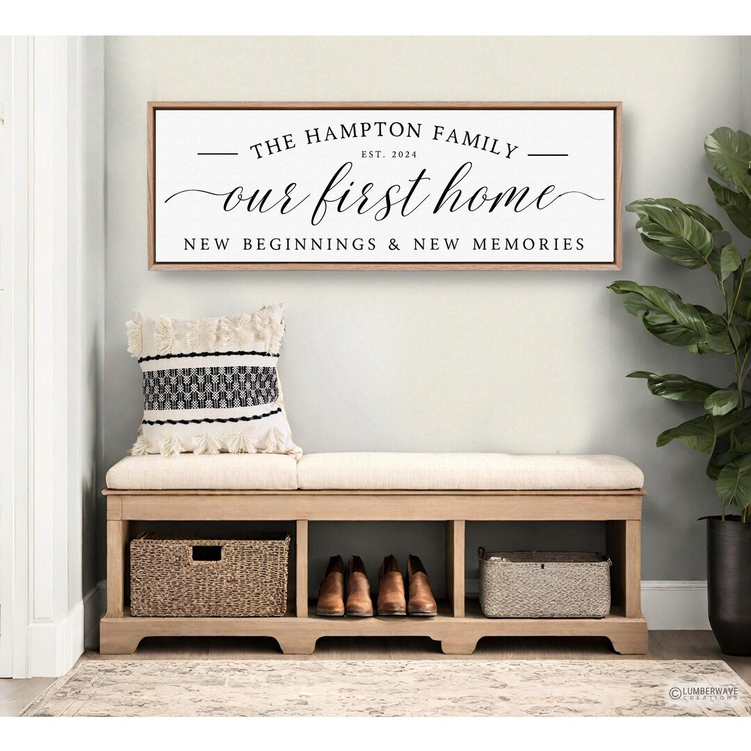 Our First Home Sign Personalized Housewarming Gift New Home Sign for ...