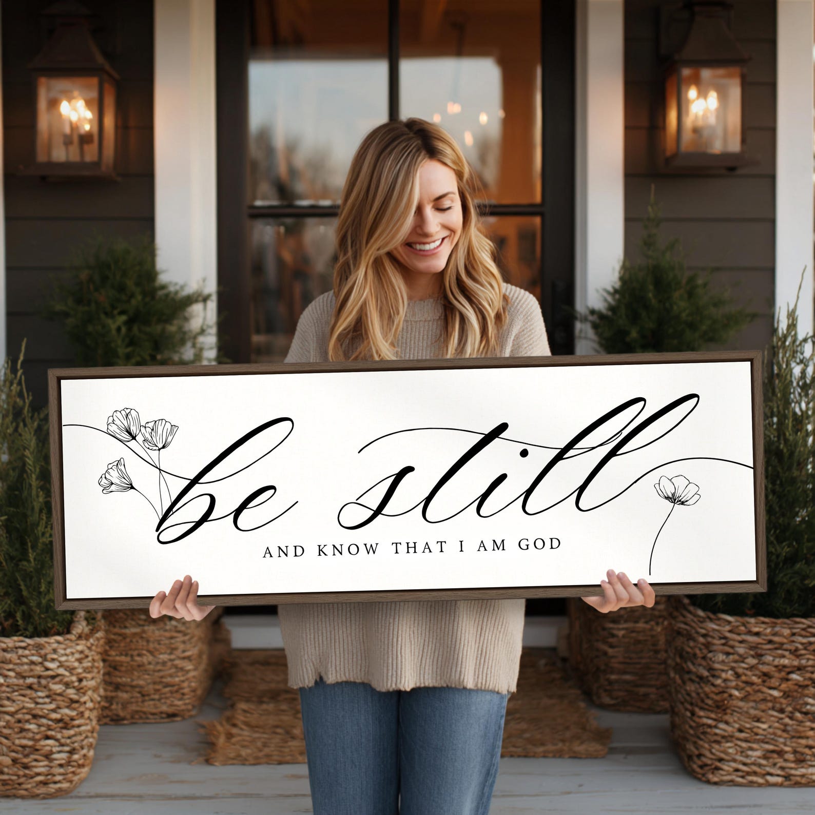 Be Still and Know That I Am God Sign, Christian Scripture Wall Decor - Etsy
