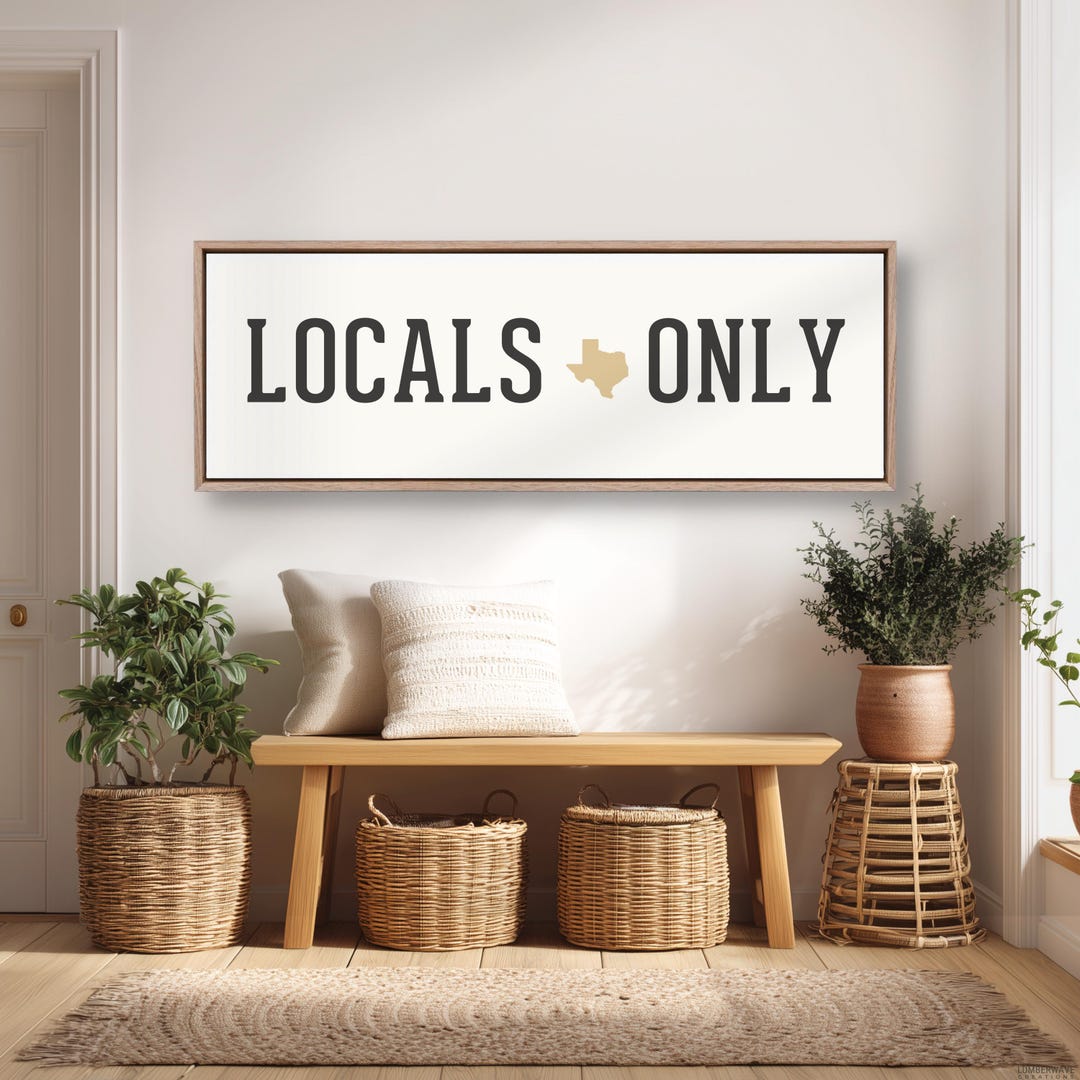 Locals Only Sign, State Entryway Signs, Beach House Wall Decor, Lake ...