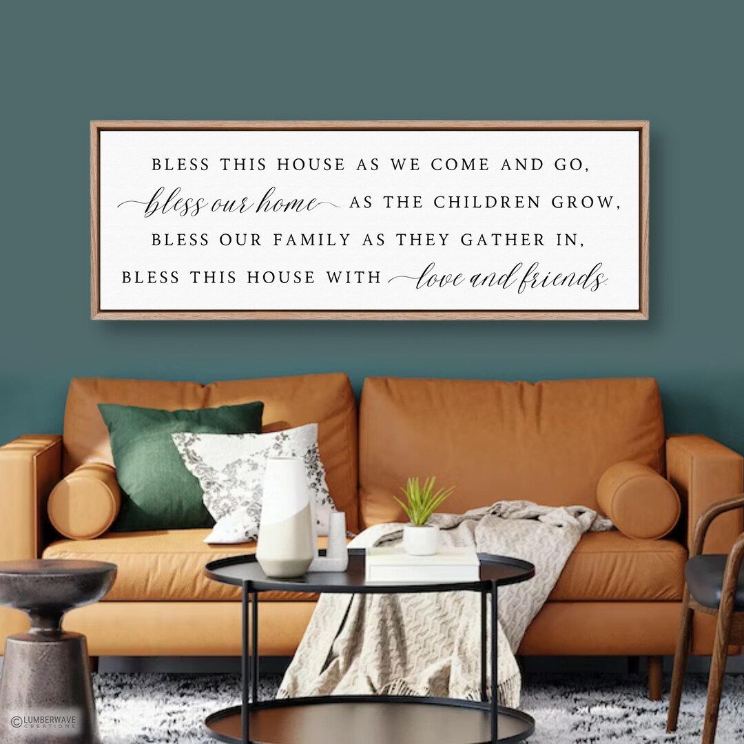 Bless This House as We Come and Go Sign Farmhouse Wall Decor Wood ...