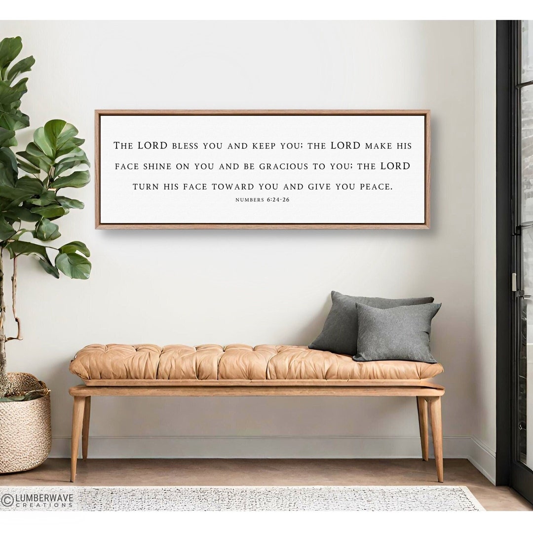 The Lord Bless You and Keep You Sign Christian Wall Decor Numbers 6:24 ...