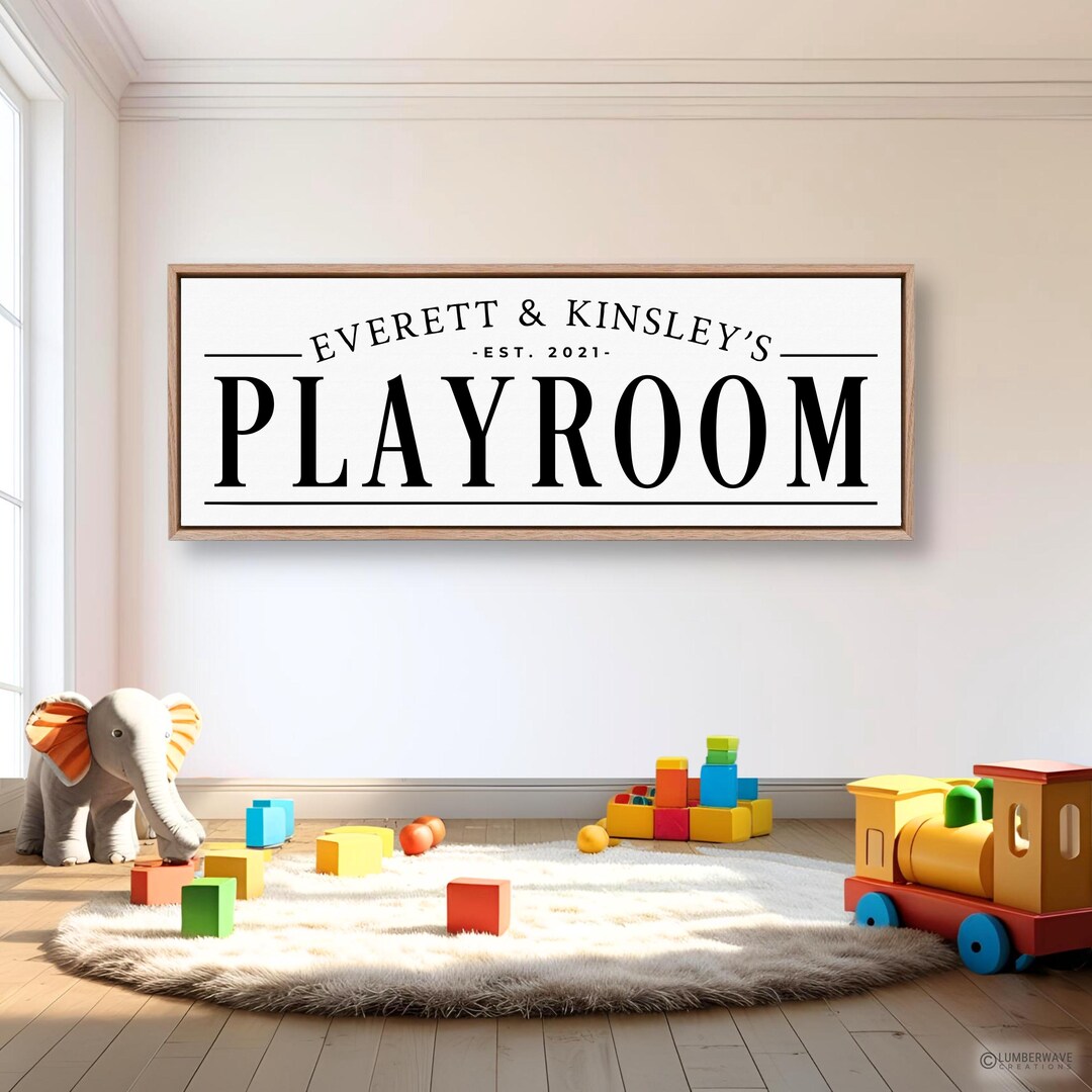 Playroom Sign for Kids Room Personalized Play Room Wall Decor Custom ...