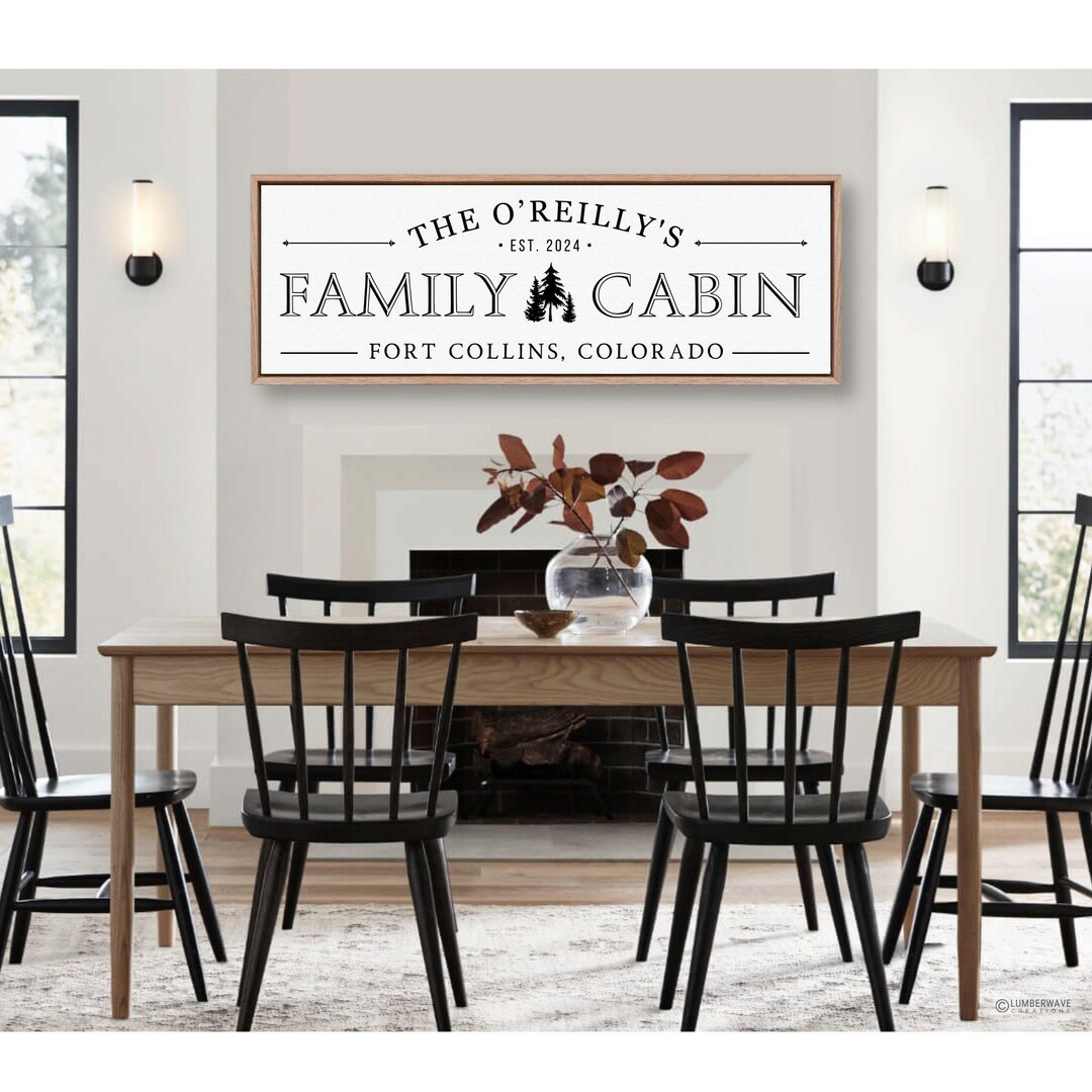 Personalized Family Cabin Sign: Mountain Home Wall Art - Etsy