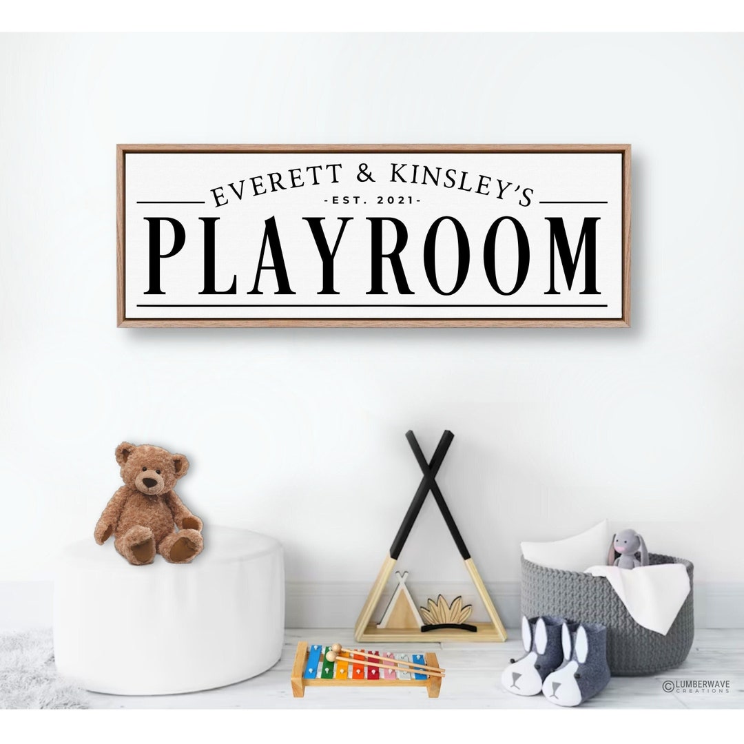 Playroom Sign for Kids Room Personalized Playroom Wall Decor Wood ...