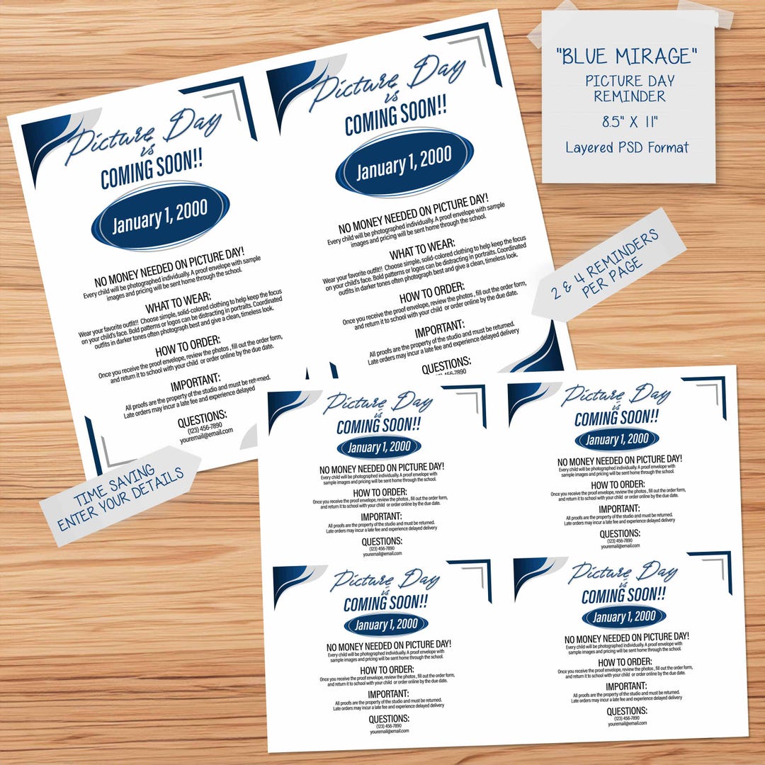 Pre-pay Picture Day Reminder, Pre-pay Fall School Portrait Reminder ...