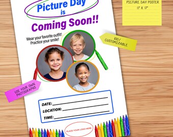 Picture Day Portrait Poster, School Photo Day, School Picture Day ...