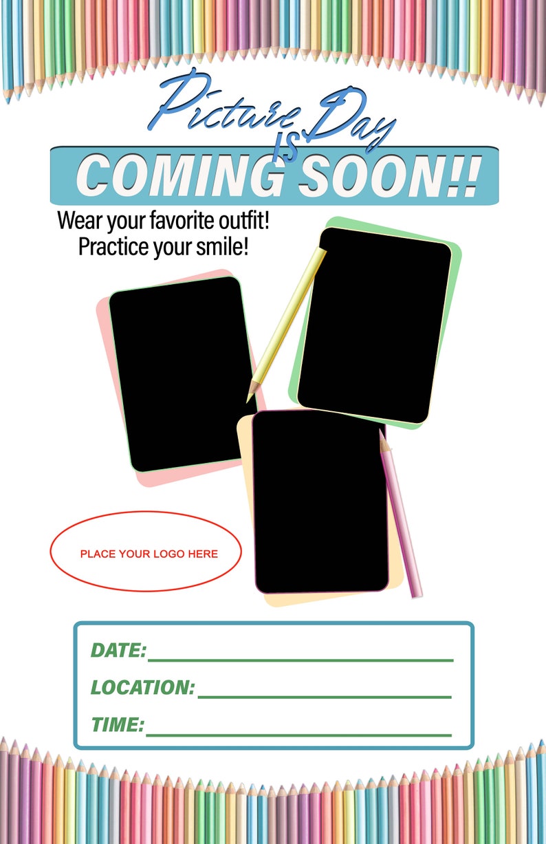 Picture Day Portrait Poster, School Photo Day, School Picture Day ...