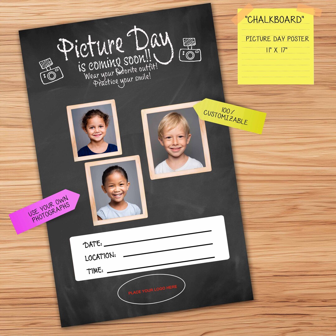 Fall School Photo Day Poster – Editable Photoshop Template ...