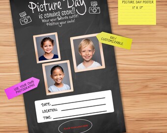 Fall School Photo Day Poster – Editable Photoshop Template ...