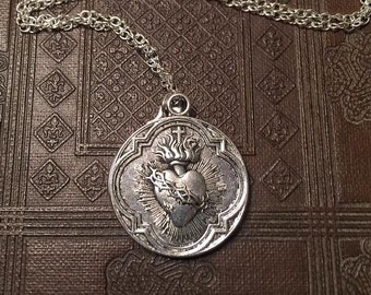 Sacred heart jewelry | Etsy