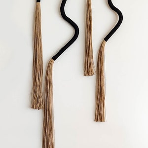 Squiggle Wall Art, Wrapped Wall Hanging, Modern Minimalist Black Wall ...