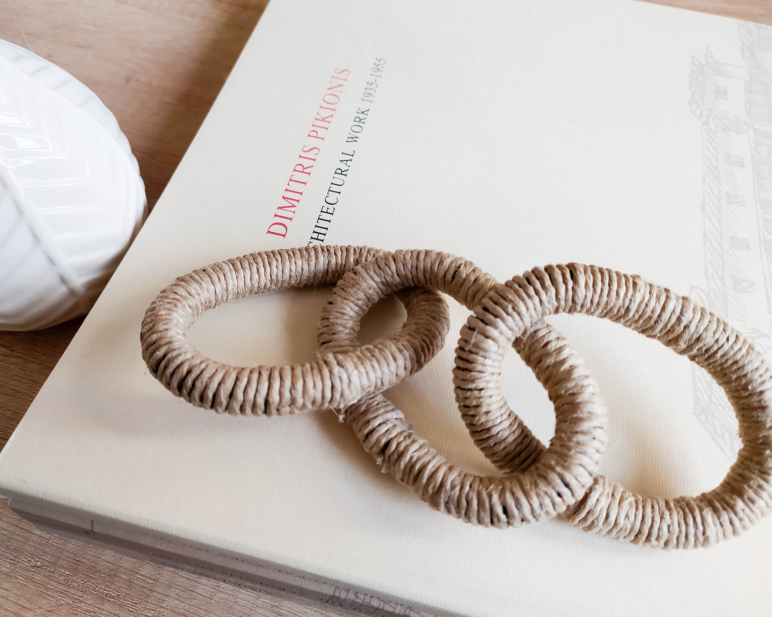 Decorative Chain Link, Fiber Three Link Chain, Shelf and Tabletop Decor ...