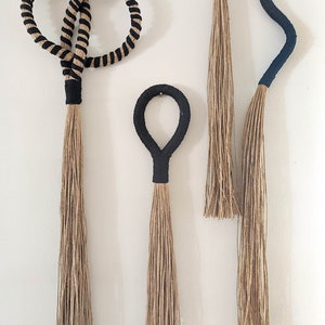 Squiggle Wall Art, Wrapped Wall Hanging, Modern Minimalist Black Wall ...