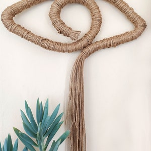 Large Evil Eye Decorative Wall Hanging, One Line Wrapped Hemp Modern ...