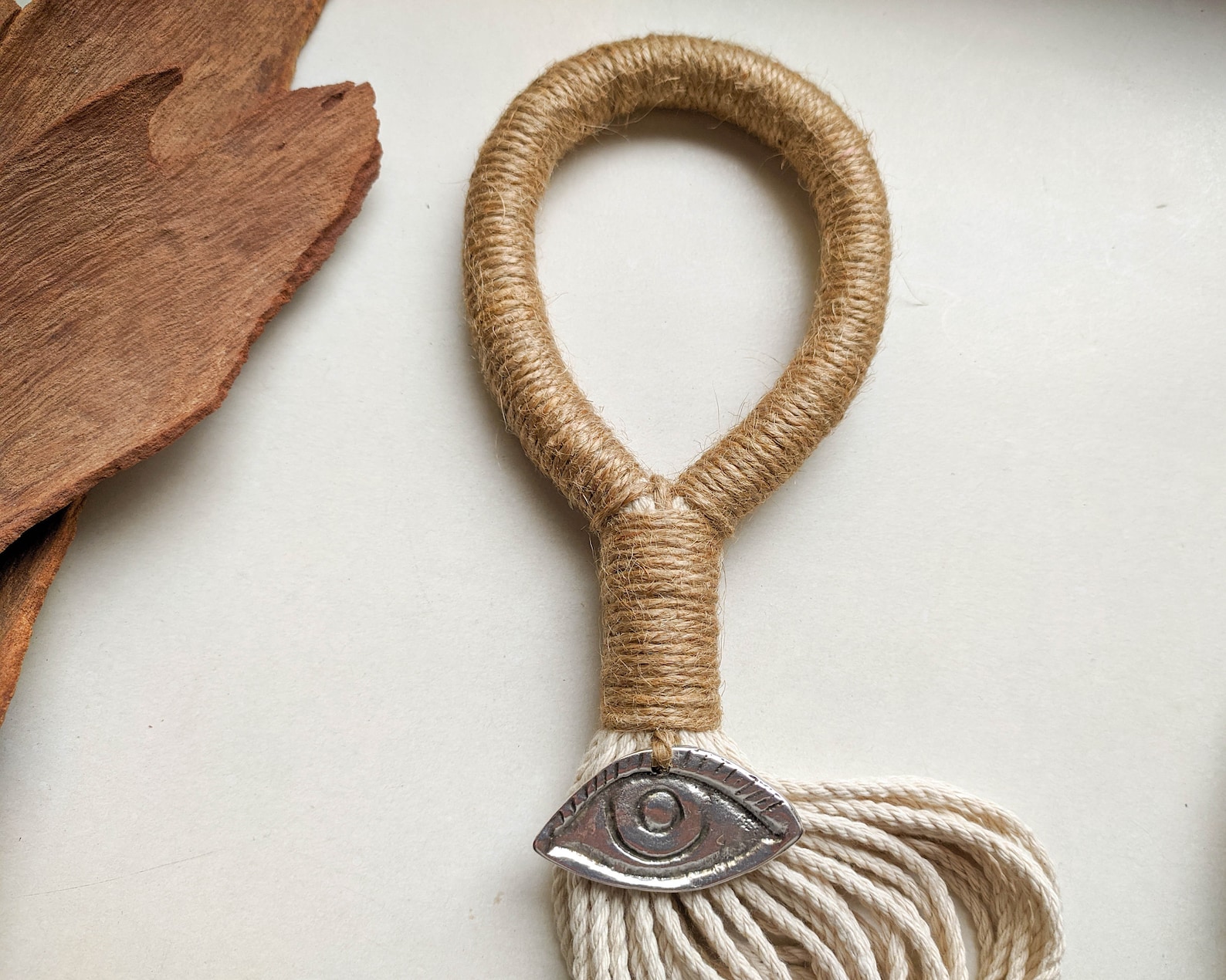 Evil Eye Big Tassel Charm, Bohemian Door Knob Tassel, Decorative Wall ...