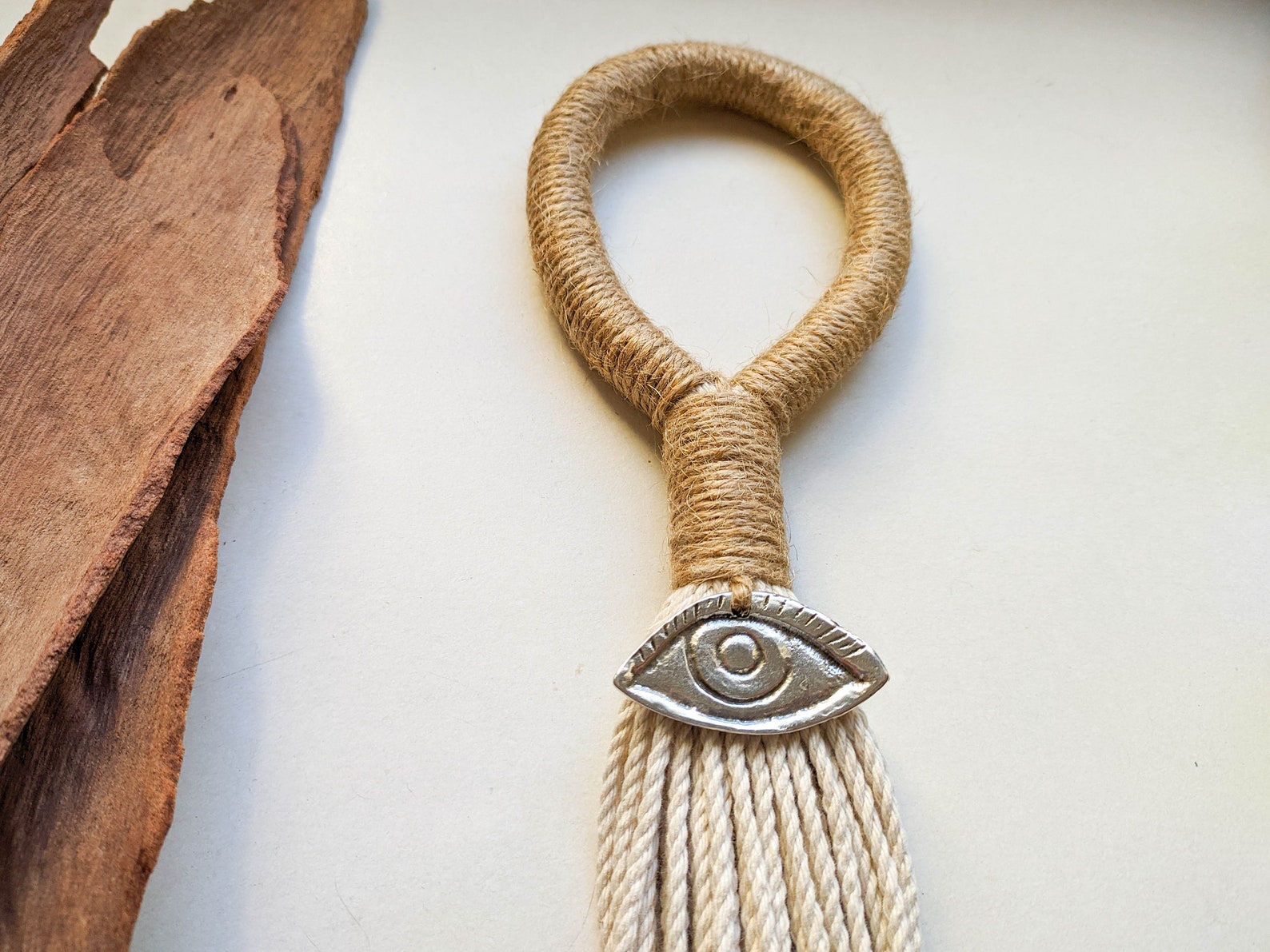Evil Eye Big Tassel Charm, Bohemian Door Knob Tassel, Decorative Wall ...