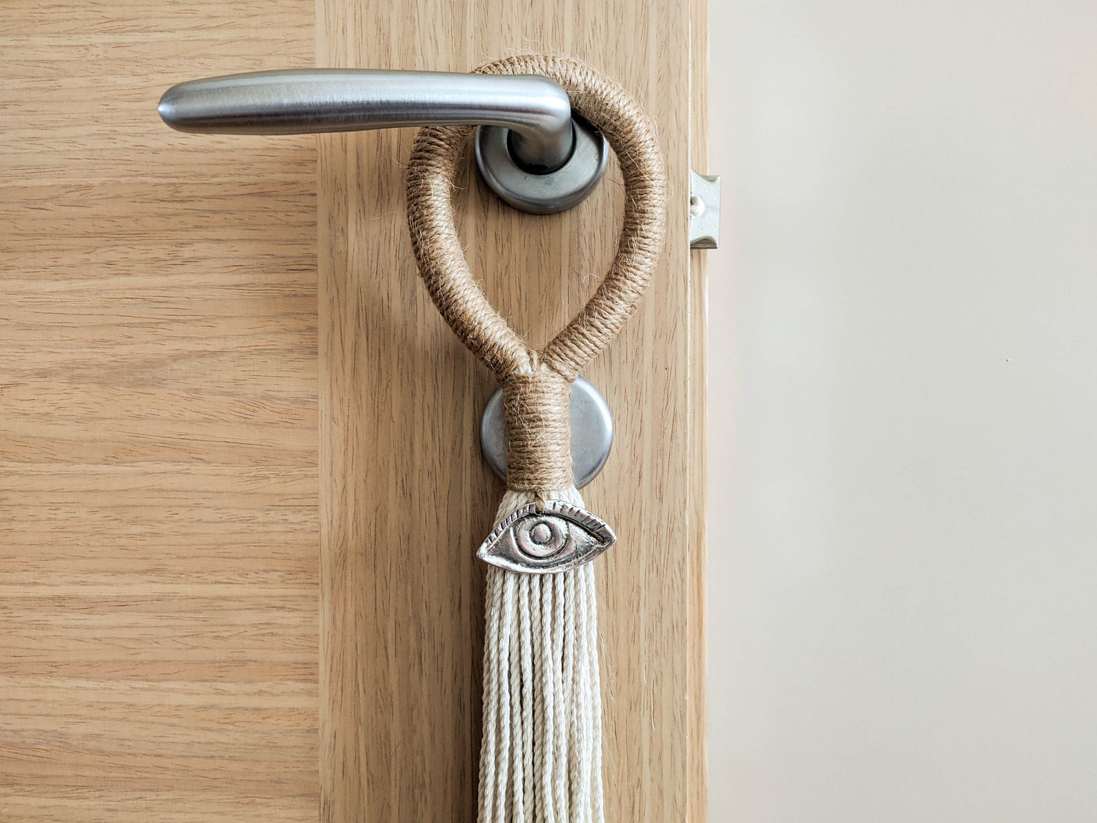 Evil Eye Big Tassel Charm, Bohemian Door Knob Tassel, Decorative Wall ...