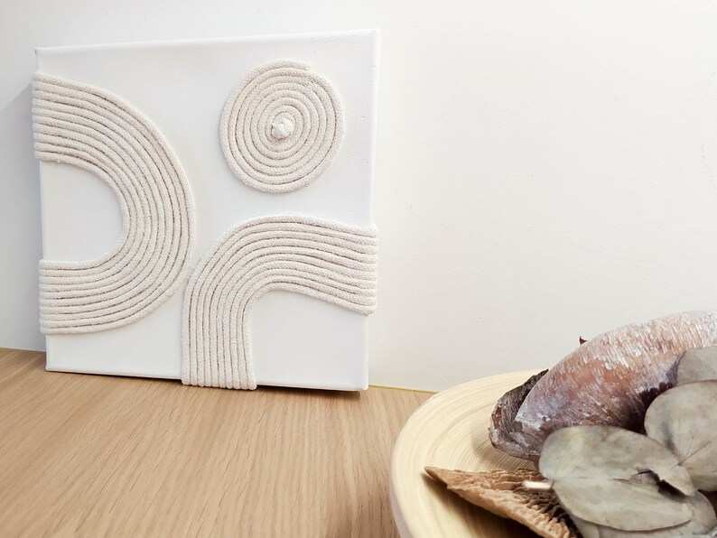 Abstract Arch Fiber Art Canvas, Unframed Textured Canvas, Rope Art on ...