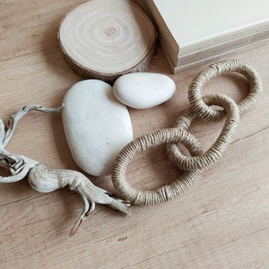 Decorative Chain Link, Fiber Three Link Chain, Shelf and Tabletop Decor ...