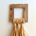 Decorative Wall Hanging With Wooden Hollow Square and Raffia Tassel ...