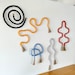 Colorful Squiggle Wall Art, Curvy Wall Hanging, Modern Decorative Wall ...