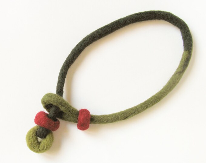 Felt Necklace Felt Wool Fiber Jewelry Handmade Gift for Her - Etsy