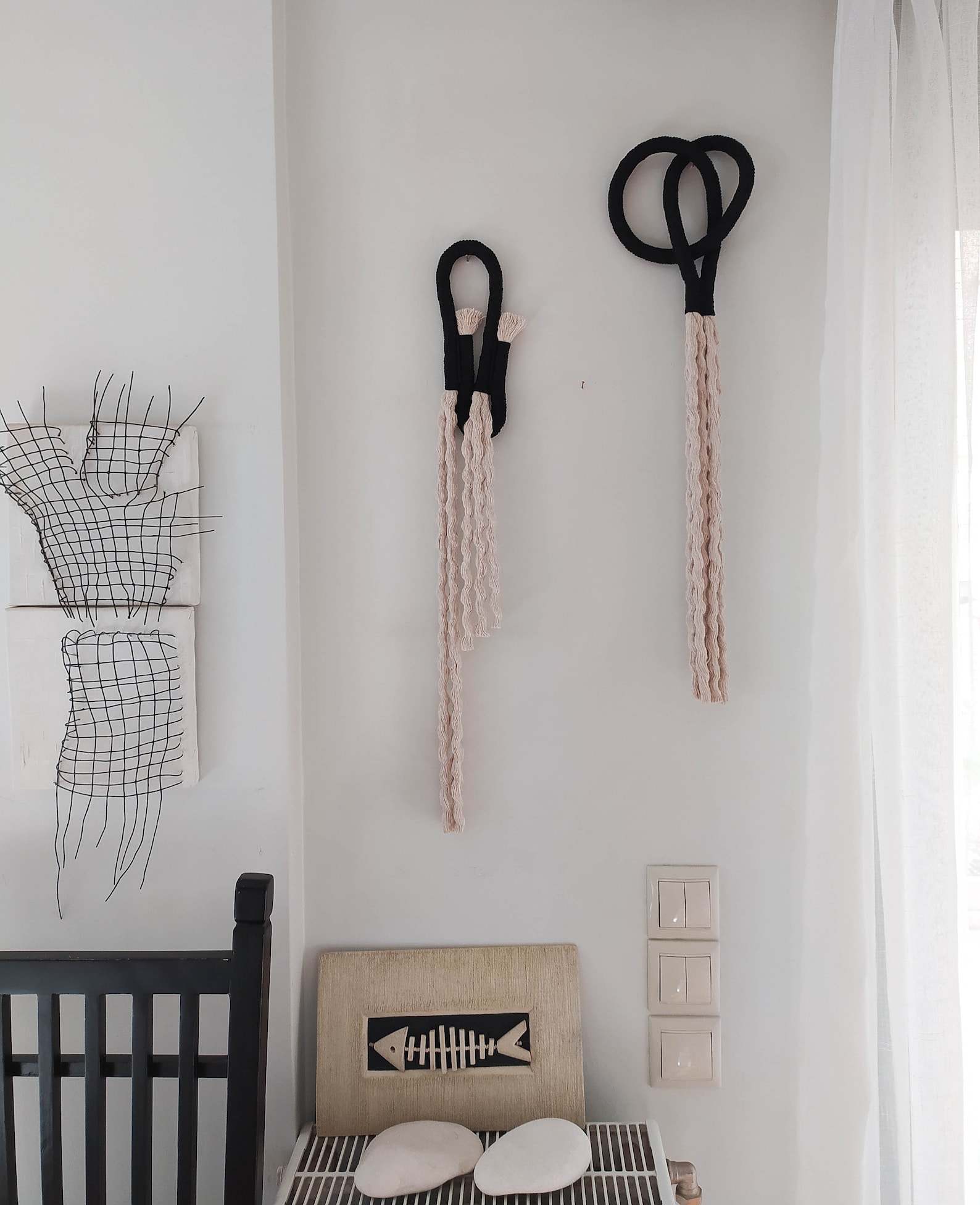 Large Macrame Decorative Knots Modern Wall Hanging Art - Etsy