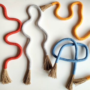 Colorful Squiggle Wall Art, Curvy Wall Hanging, Modern Decorative Wall ...