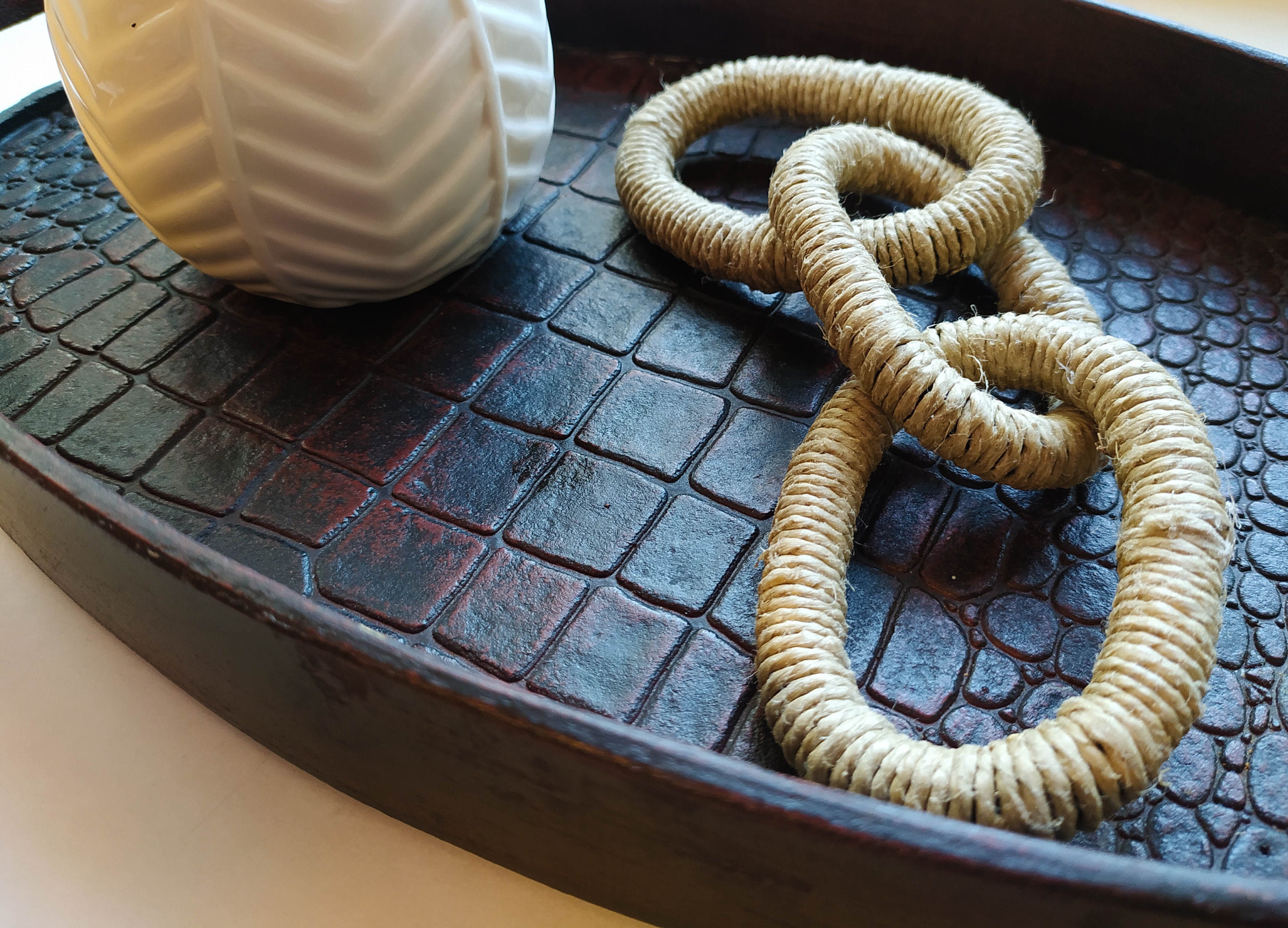 Decorative Chain Link, Fiber Three Link Chain, Shelf and Tabletop Decor ...