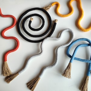 Colorful Squiggle Wall Art, Curvy Wall Hanging, Modern Decorative Wall ...