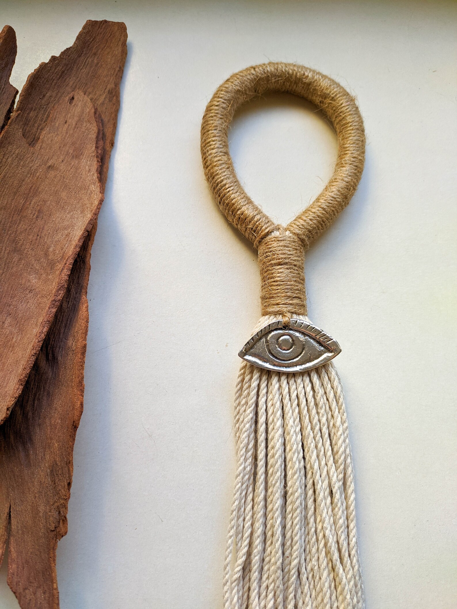 Evil Eye Big Tassel Charm, Bohemian Door Knob Tassel, Decorative Wall ...