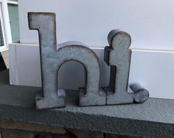 HI Sign Wall Deocr Front Door Sign Greetings Sign Wood | Etsy