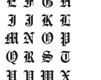 Gothic lettering | Etsy