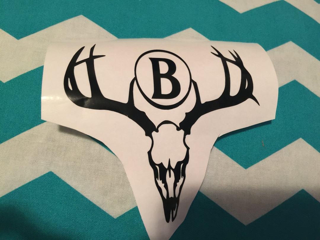 Antler Decal, Name Decal, Personalized, Monogram, Car Decal, Laptop ...